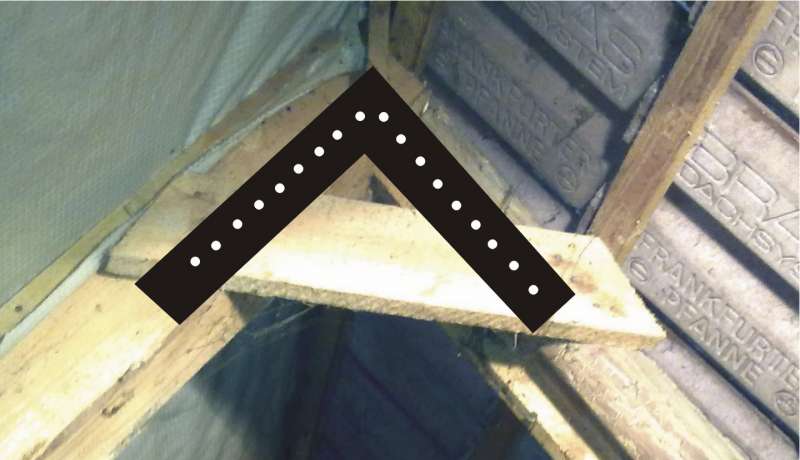 Bei Sparrendach ohne Firstpfette Firstzangen ersetzen
